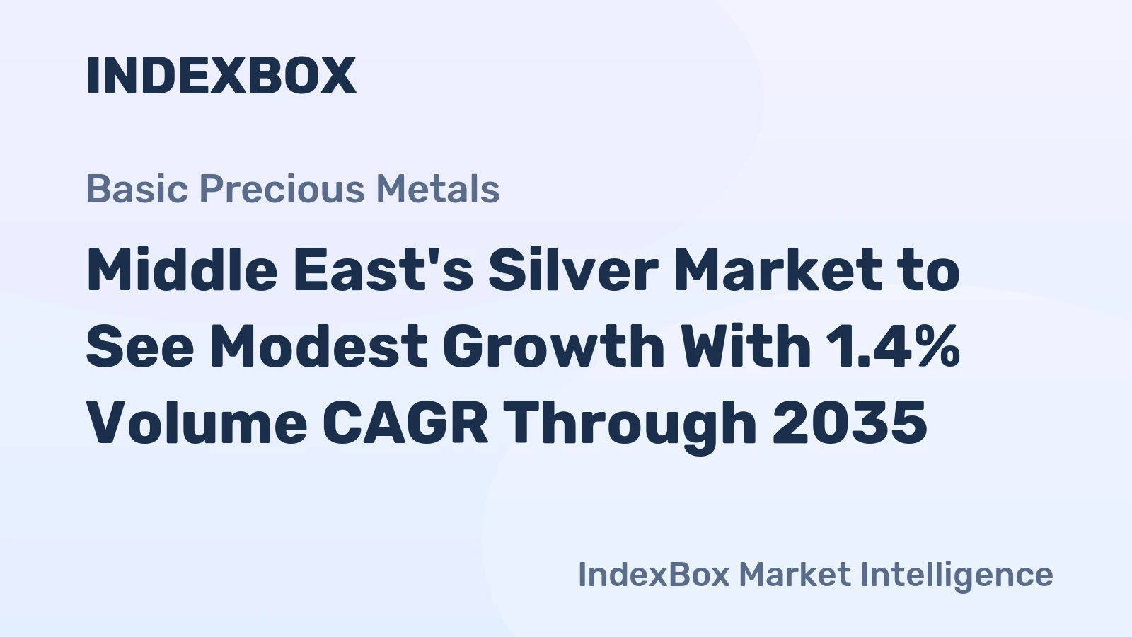 Middle East's Silver Market to See Modest Growth With 1.4% Volume CAGR Through 2035