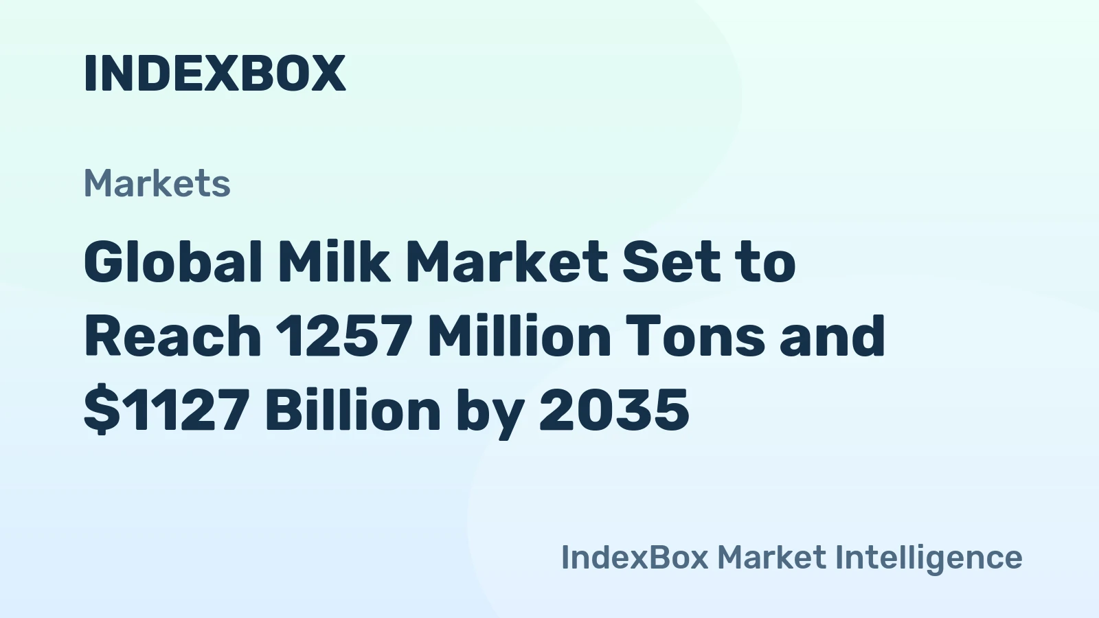 Global Milk Market Set to Reach 1257 Million Tons and $1127 Billion by 2035