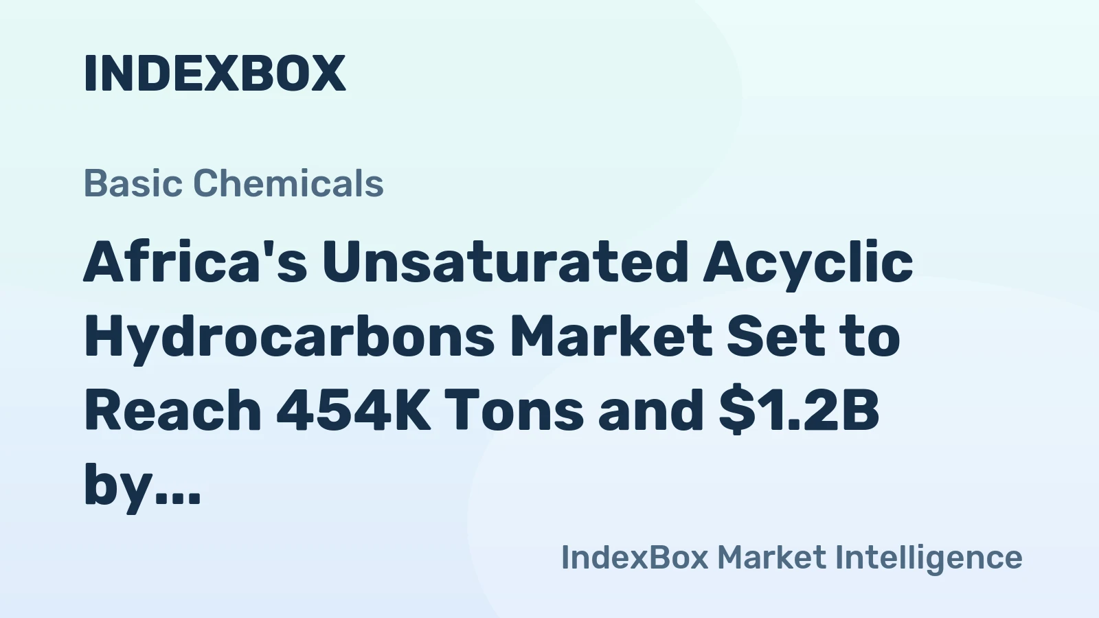 Africa's Unsaturated Acyclic Hydrocarbons Market Set to Reach 454K Tons and $1.2B by 2035