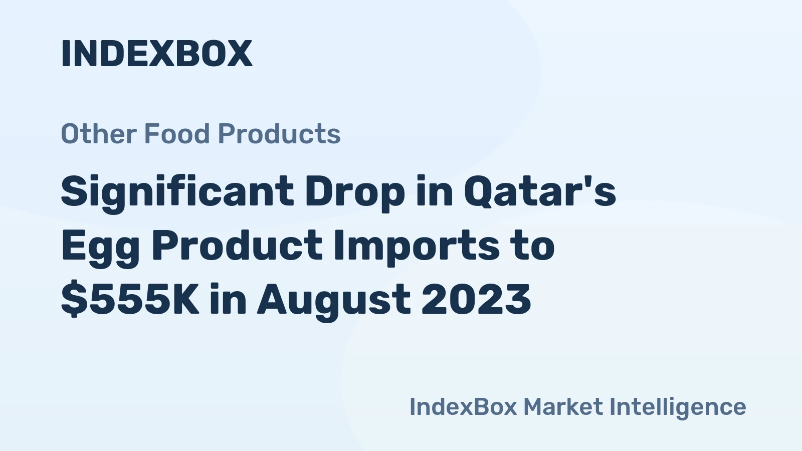Significant Drop in Qatar's Egg Product Imports to $555K in August 2023