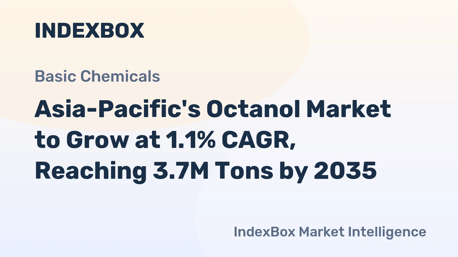 Asia-Pacific's Octanol Market to Grow at 1.1% CAGR, Reaching 3.7M Tons by 2035