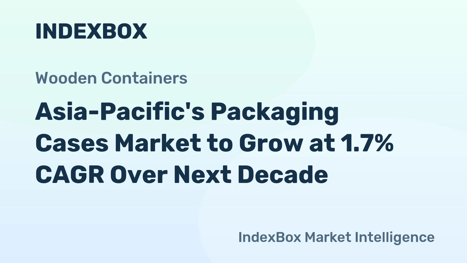 Asia-Pacific's Packaging Cases Market to Grow at 1.7% CAGR Over Next Decade
