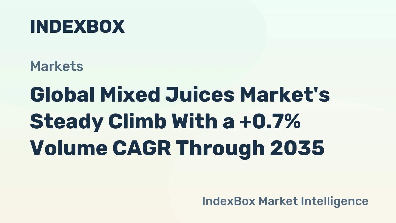 Global Mixed Juices Market's Steady Climb With a +0.7% Volume CAGR Through 2035