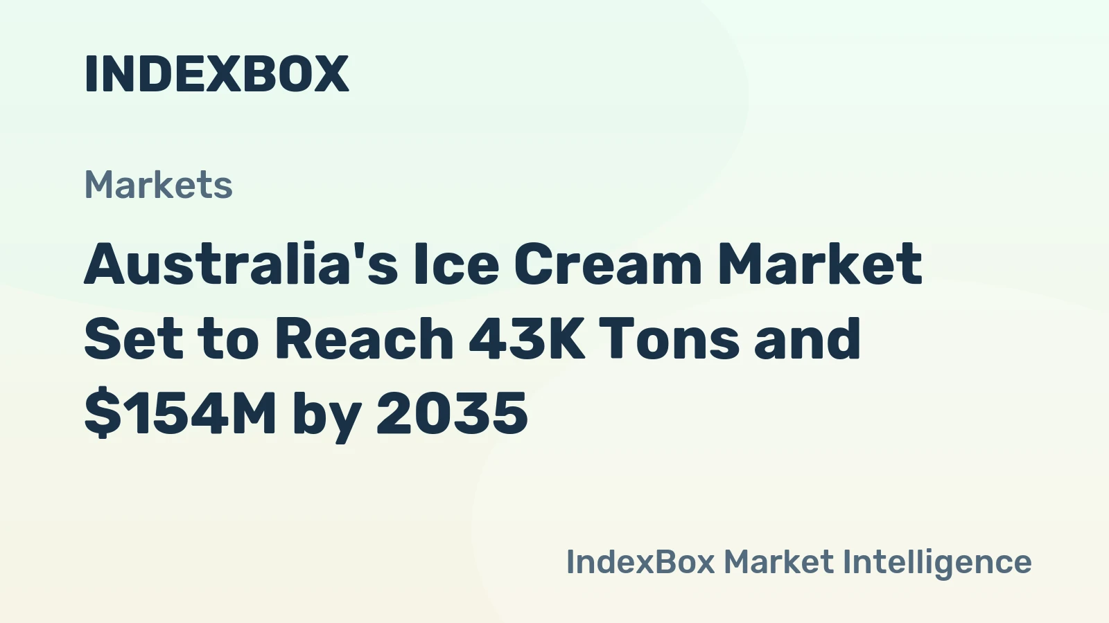 Australia's Ice Cream Market Set to Reach 43K Tons and $154M by 2035