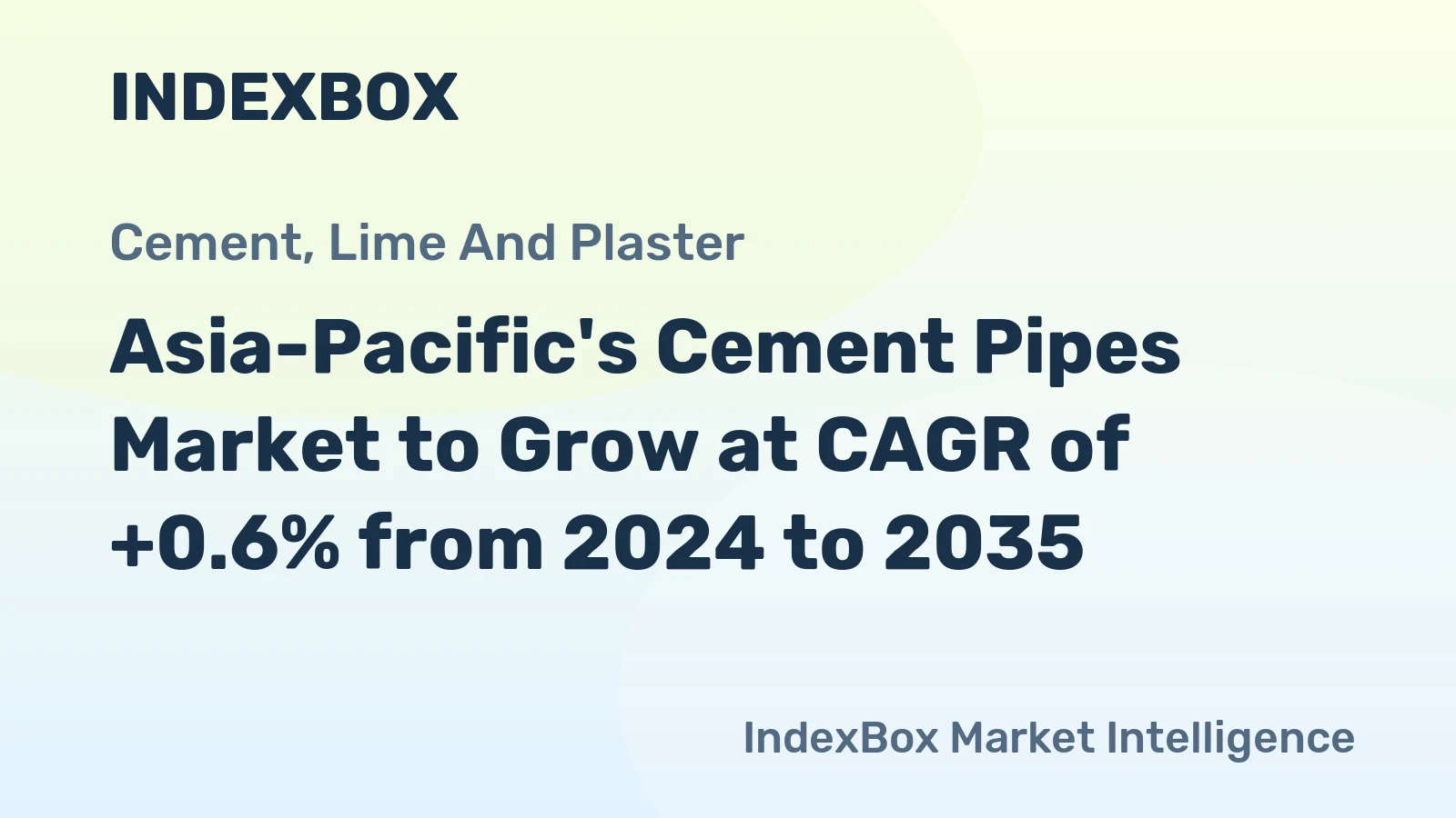 Asia-Pacific's Cement Pipes Market to Grow at CAGR of +0.6% from 2024 to 2035