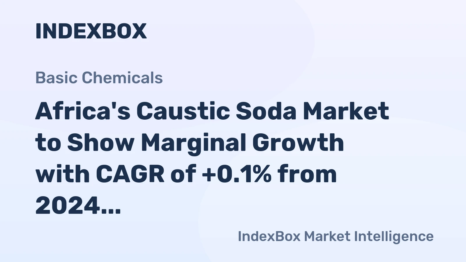 Africa's Caustic Soda Market to Show Marginal Growth with CAGR of +0.1% from 2024 to 2035