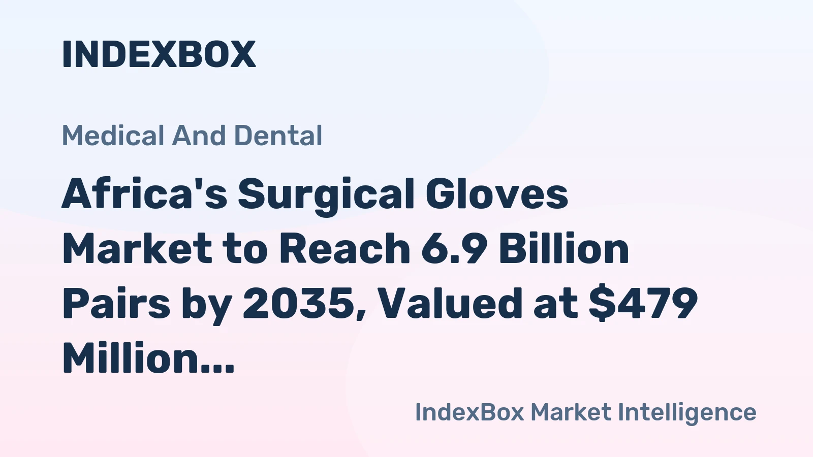 Africa's Surgical Gloves Market to Reach 6.9 Billion Pairs by 2035, Valued at $479 Million