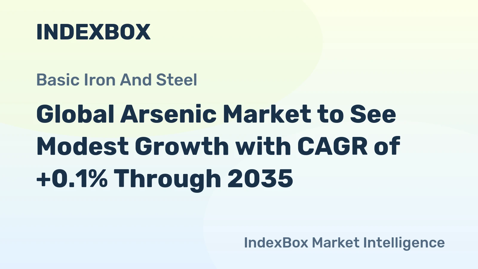 Global Arsenic Market to See Modest Growth with CAGR of +0.1% Through 2035