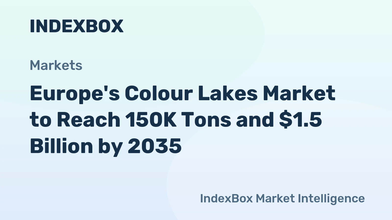 Europe's Colour Lakes Market to Reach 150K Tons and $1.5 Billion by 2035