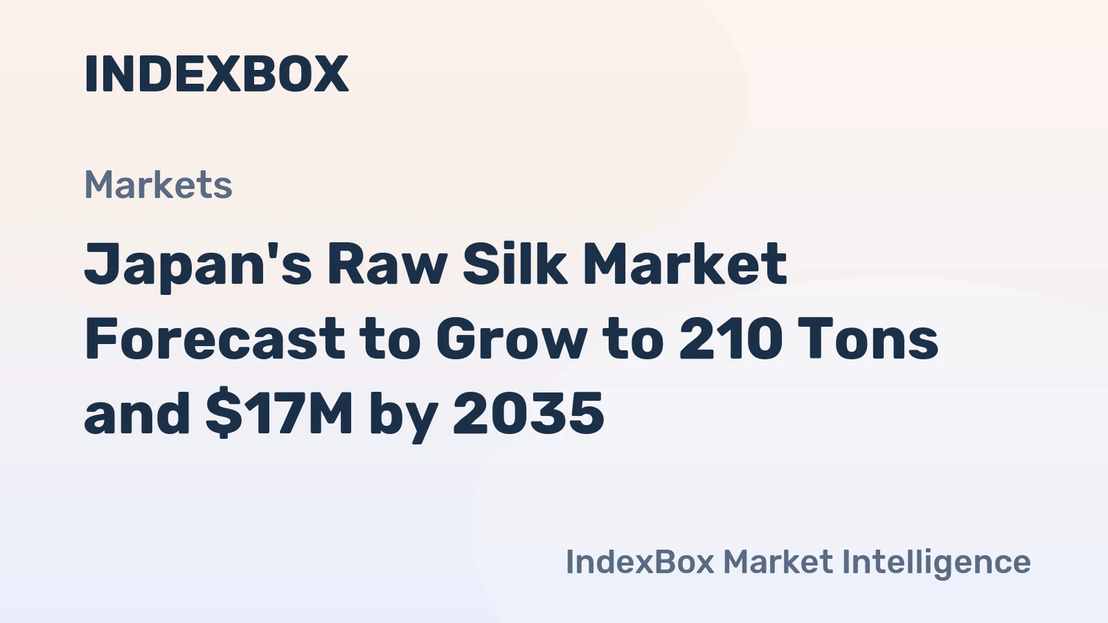 Japan's Raw Silk Market Forecast to Grow to 210 Tons and $17M by 2035