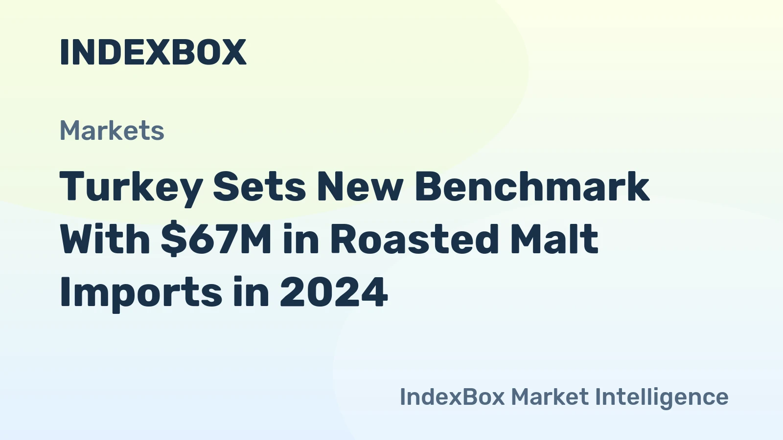 Turkey Sets New Benchmark With $67M in Roasted Malt Imports in 2024