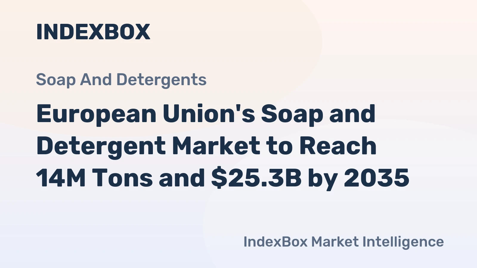 European Union's Soap and Detergent Market to Reach 14M Tons and $25.3B by 2035