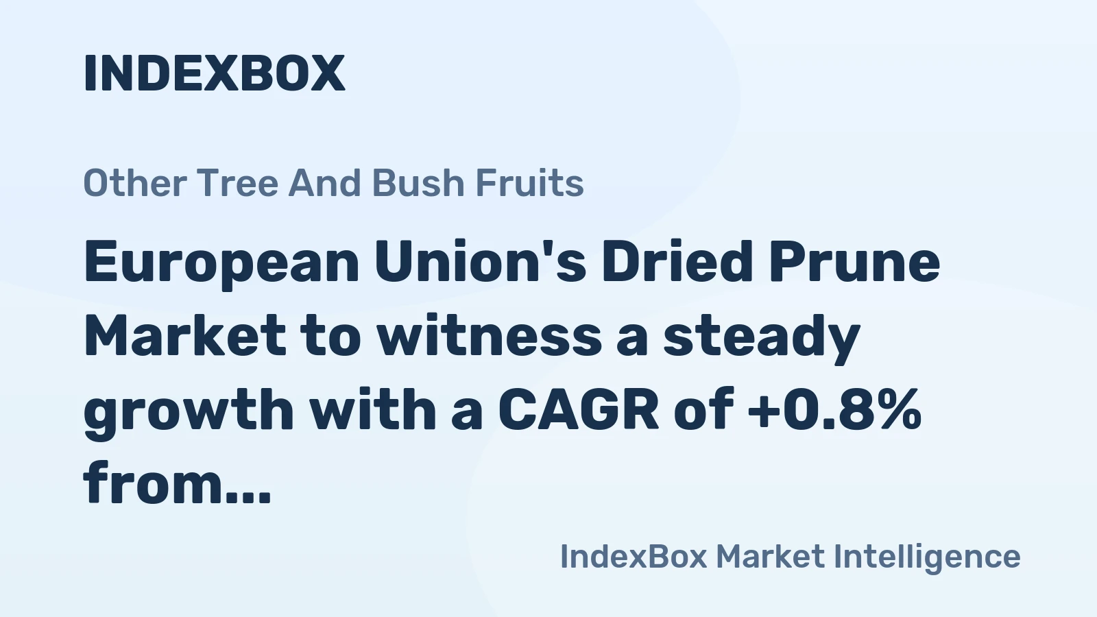 European Union's Dried Prune Market to witness a steady growth with a CAGR of +0.8% from 2024 to 2035