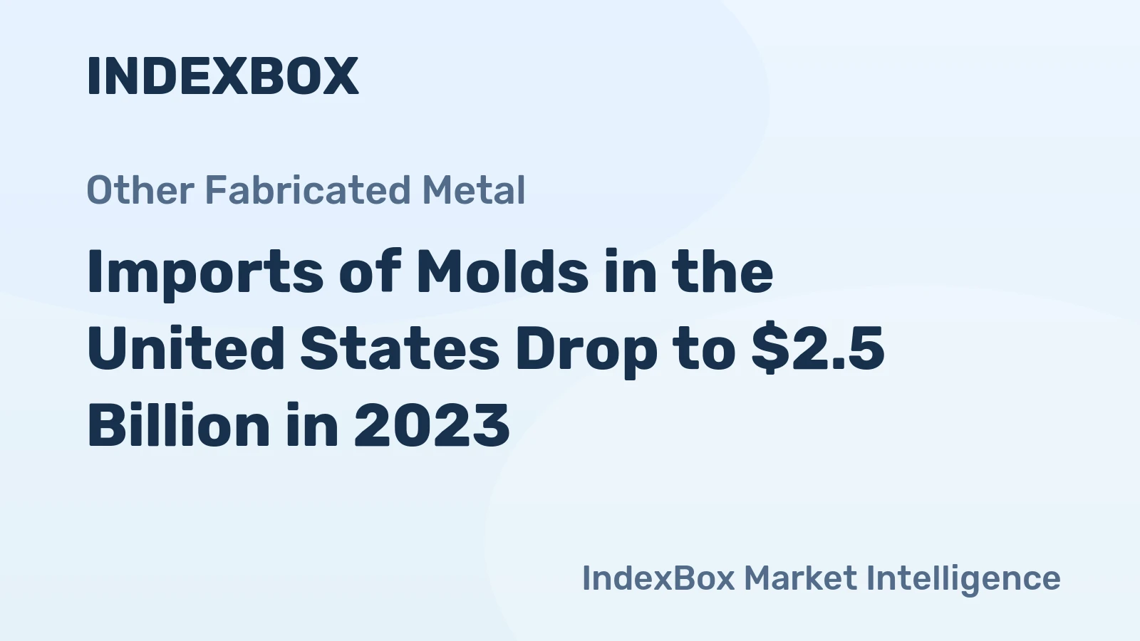 Imports of Molds in the United States Drop to $2.5 Billion in 2023