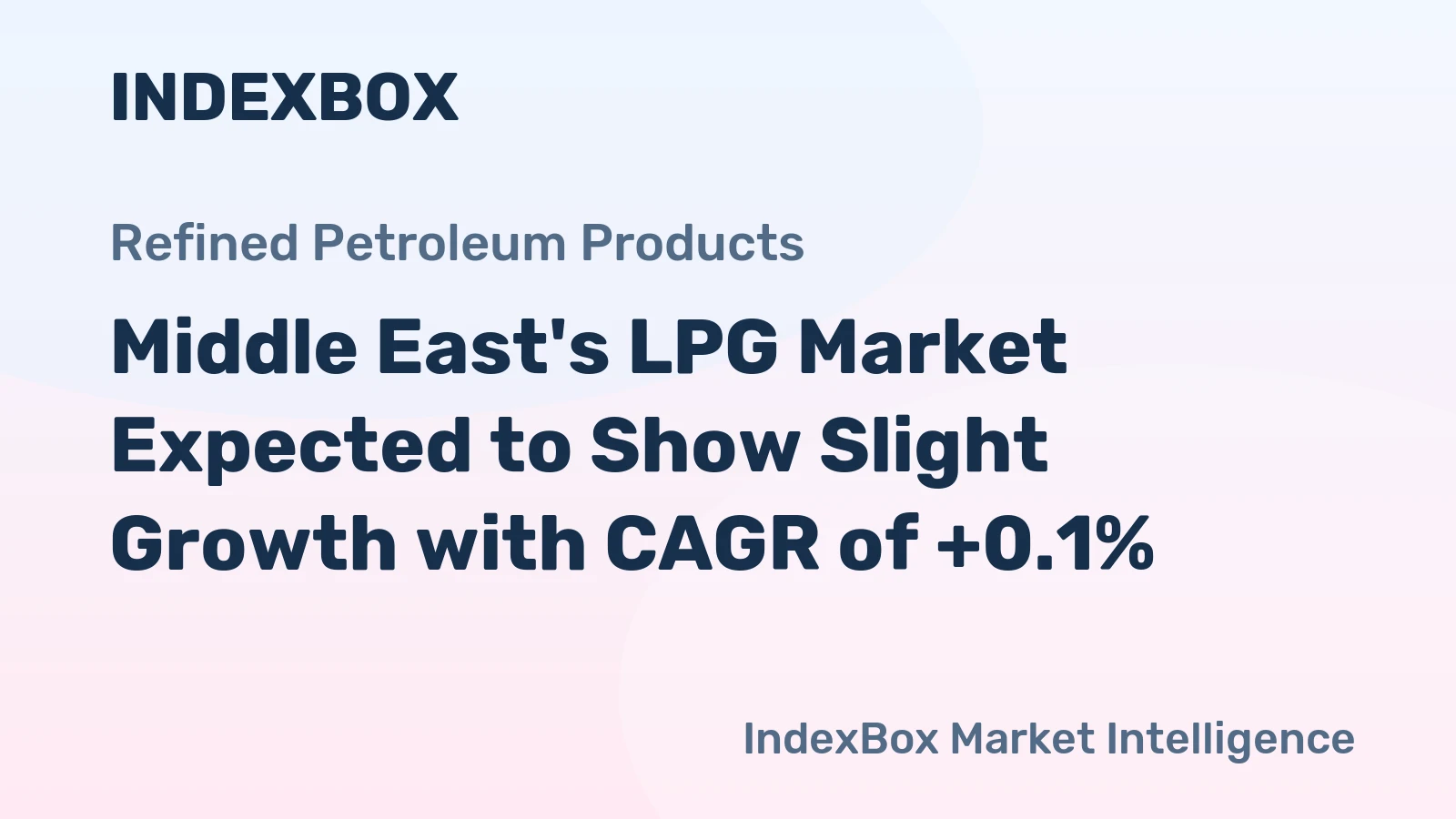 Middle East's LPG Market Expected to Show Slight Growth with CAGR of +0.1%