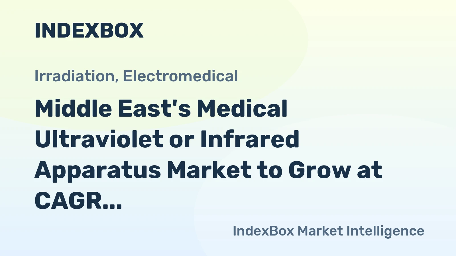 Middle East's Medical Ultraviolet or Infrared Apparatus Market to Grow at CAGR of +0.8% from 2024-2035