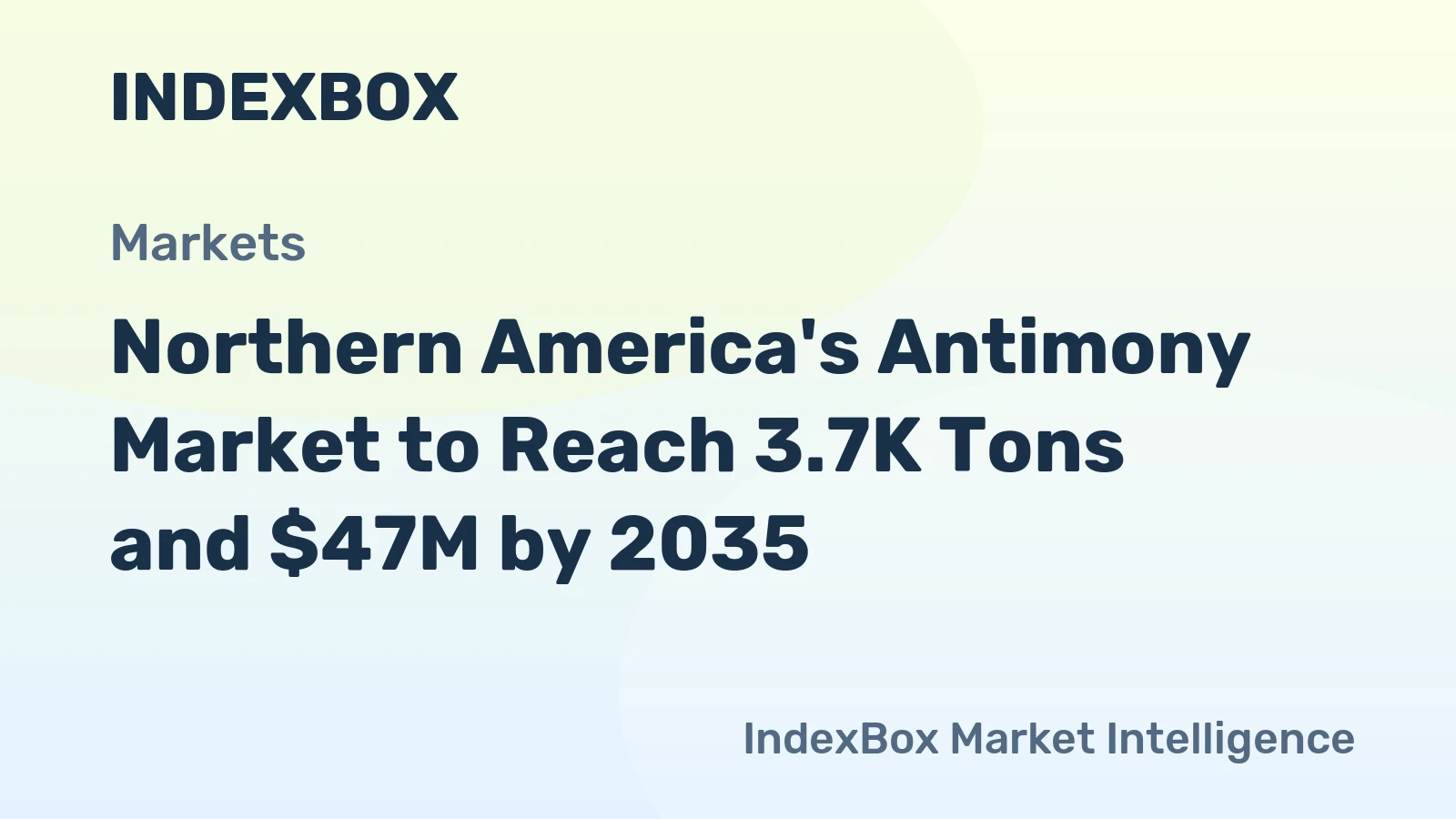 Northern America's Antimony Market to Reach 3.7K Tons and $47M by 2035