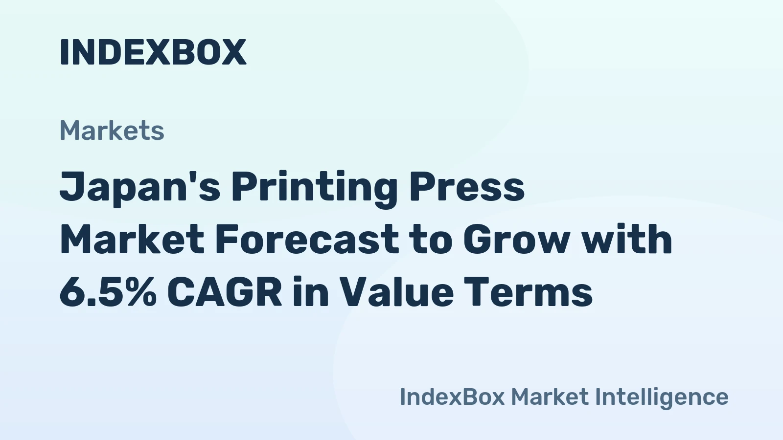 Japan's Printing Press Market Forecast to Grow with 6.5% CAGR in Value Terms
