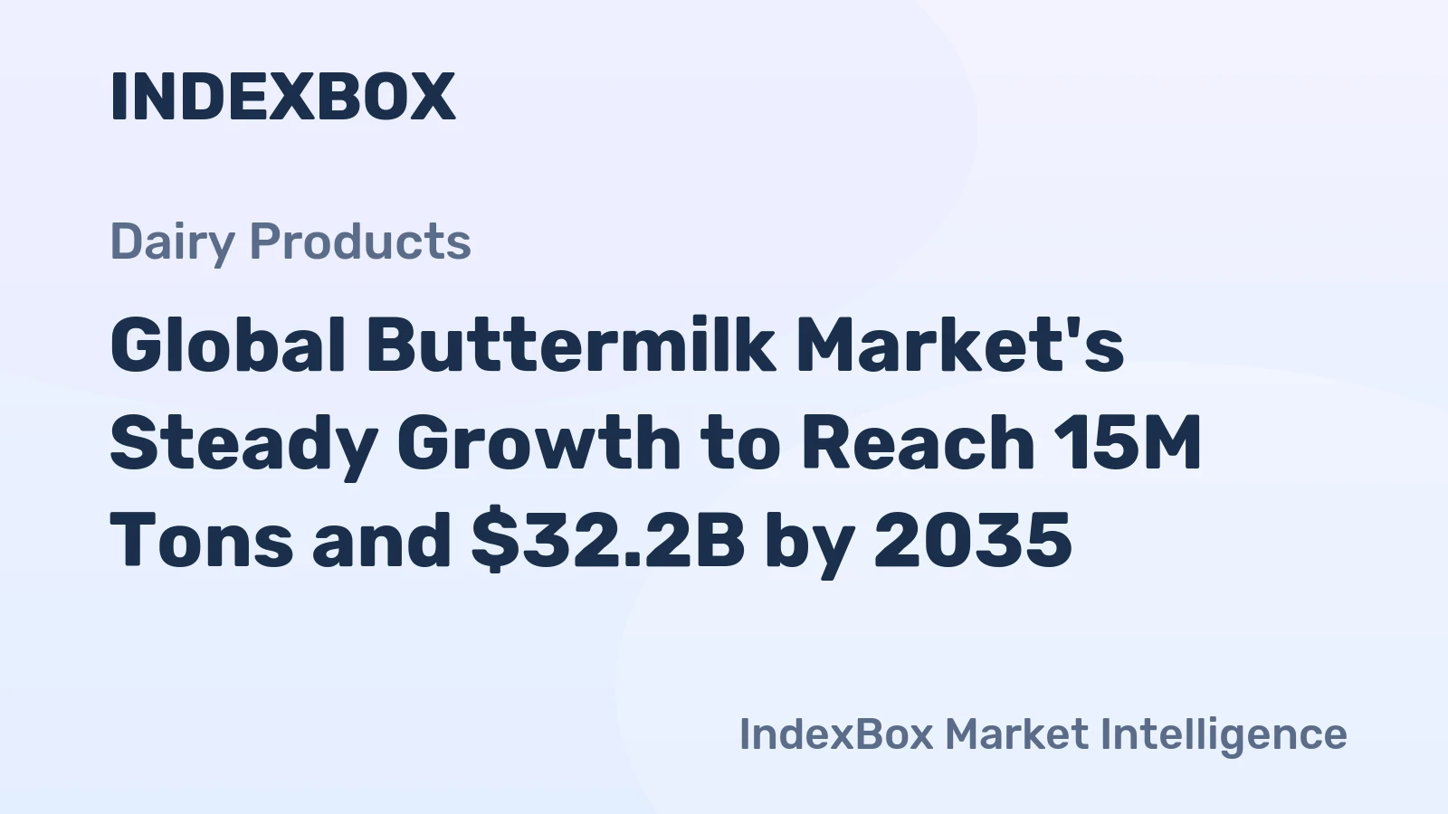 Global Buttermilk Market's Steady Growth to Reach 15M Tons and $32.2B by 2035