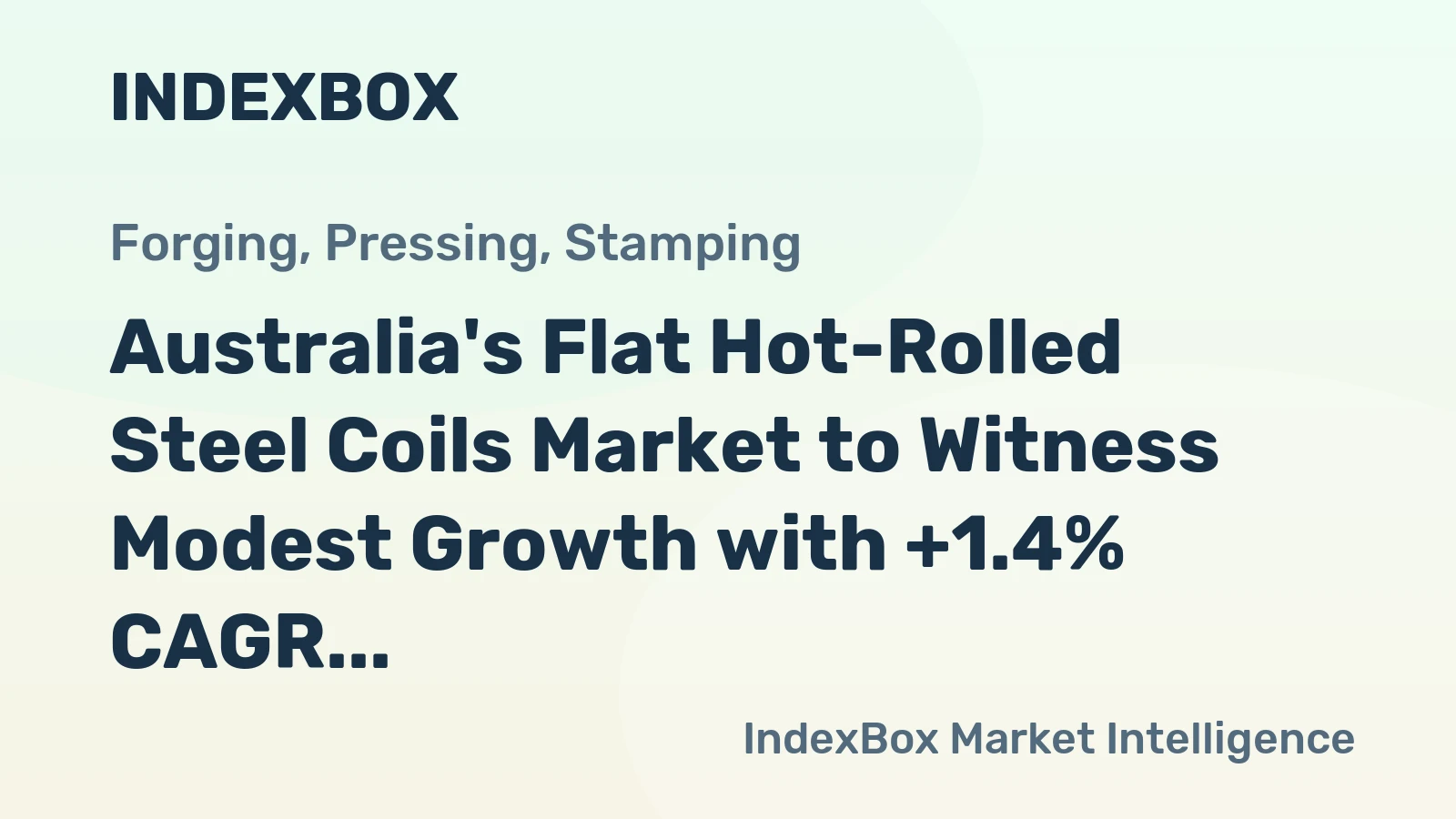 Australia's Flat Hot-Rolled Steel Coils Market to Witness Modest Growth with +1.4% CAGR Leading to 1.1M tons by 2035