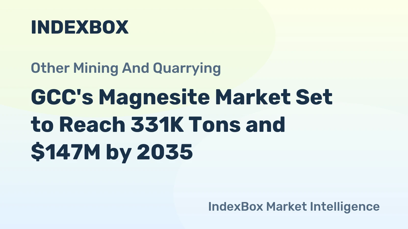 GCC's Magnesite Market Set to Reach 331K Tons and $147M by 2035