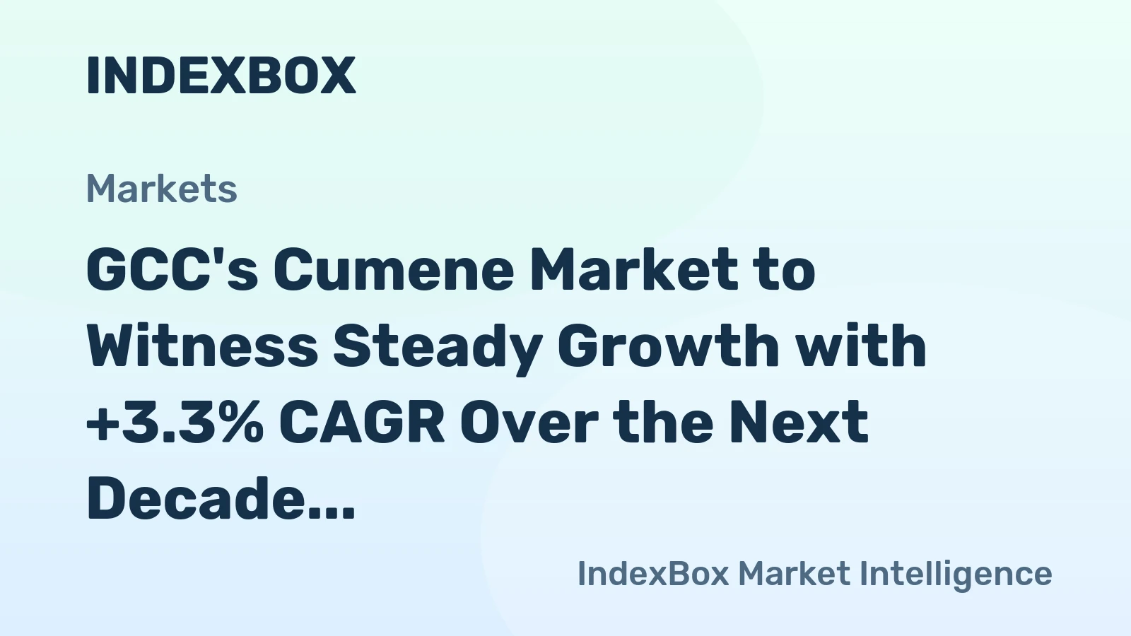 GCC's Cumene Market to Witness Steady Growth with +3.3% CAGR Over the Next Decade
