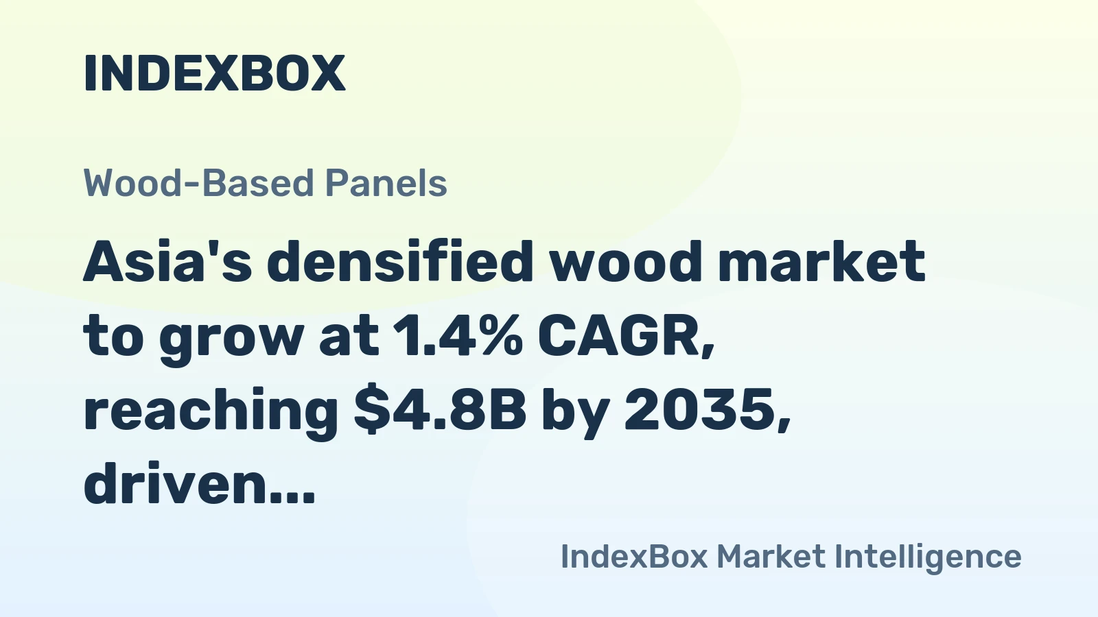 Asia's densified wood market to grow at 1.4% CAGR, reaching $4.8B by 2035, driven by rising regional demand.