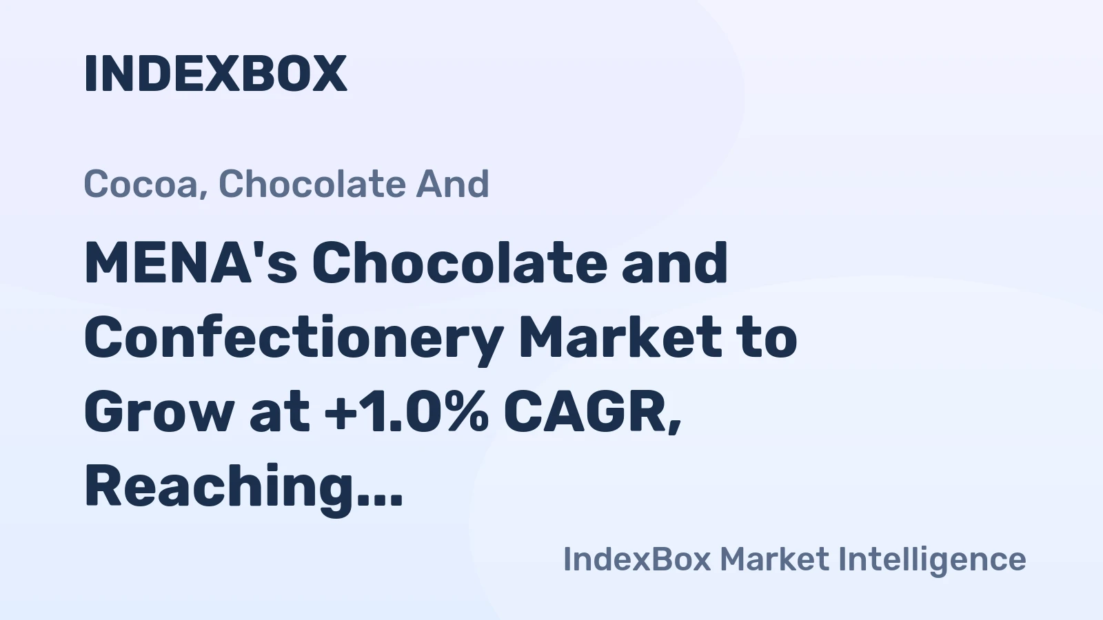 MENA's Chocolate and Confectionery Market to Grow at +1.0% CAGR, Reaching 4.6M Tons by 2035