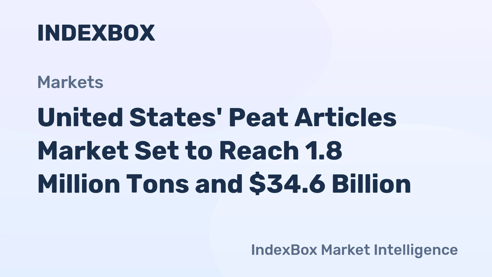 United States' Peat Articles Market Set to Reach 1.8 Million Tons and $34.6 Billion
