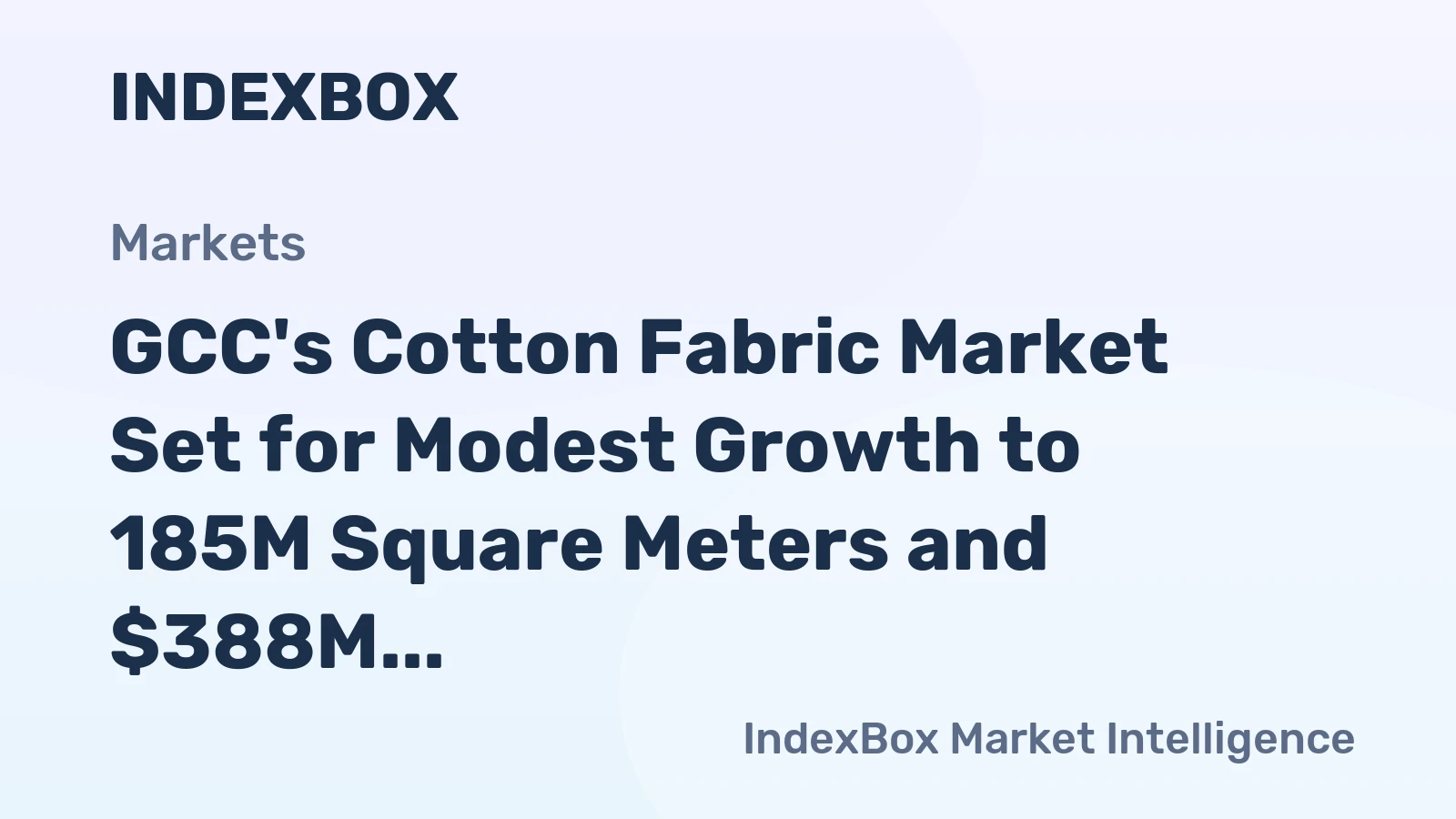 GCC's Cotton Fabric Market Set for Modest Growth to 185M Square Meters and $388M by 2035