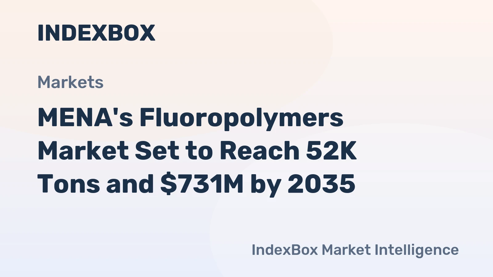 MENA's Fluoropolymers Market Set to Reach 52K Tons and $731M by 2035