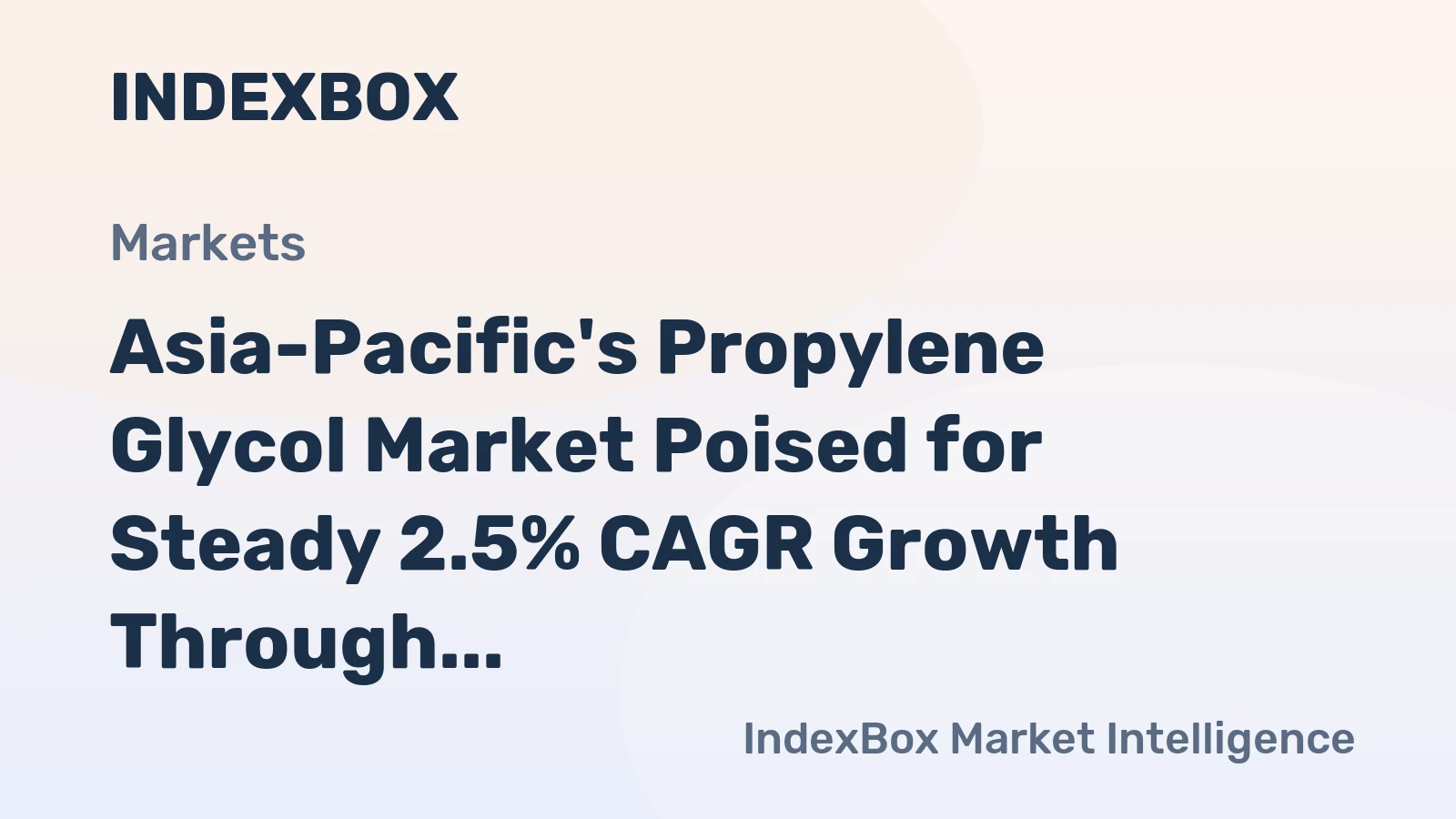 Asia-Pacific's Propylene Glycol Market Poised for Steady 2.5% CAGR Growth Through 2035