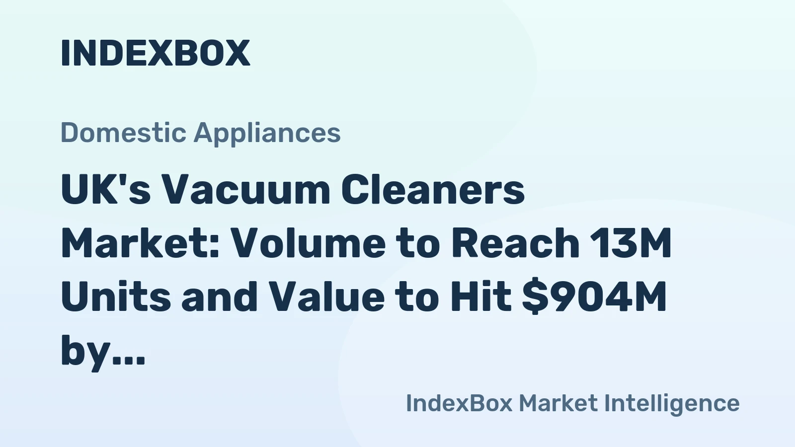 UK's Vacuum Cleaners Market: Volume to Reach 13M Units and Value to Hit $904M by 2035