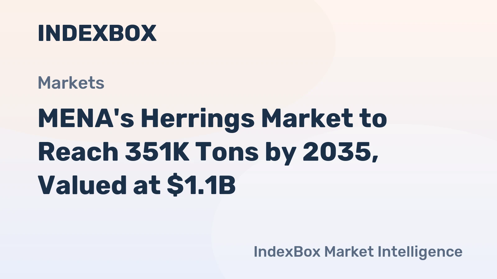 MENA's Herrings Market to Reach 351K Tons by 2035, Valued at $1.1B