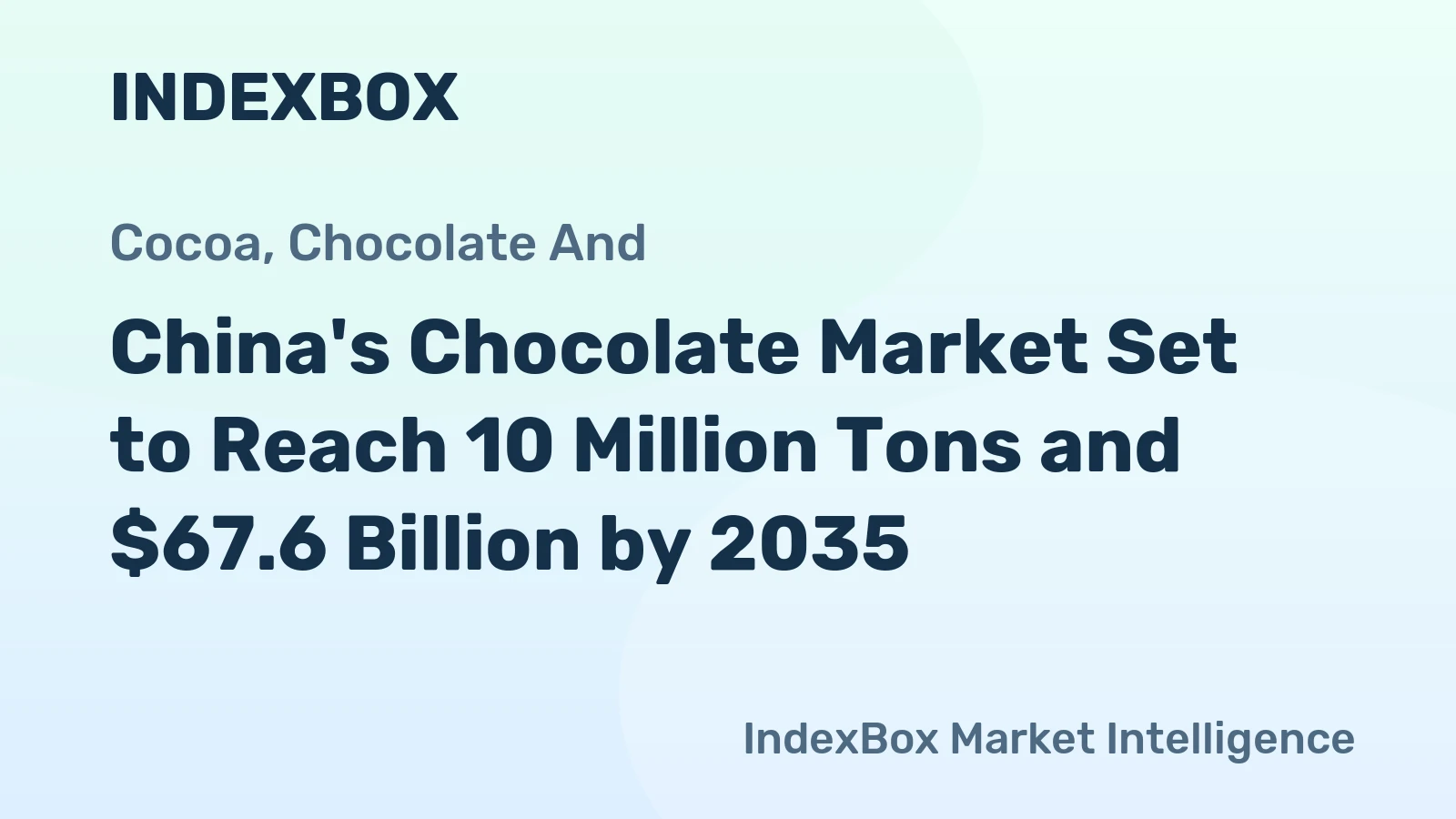 China's Chocolate Market Set to Reach 10 Million Tons and $67.6 Billion by 2035
