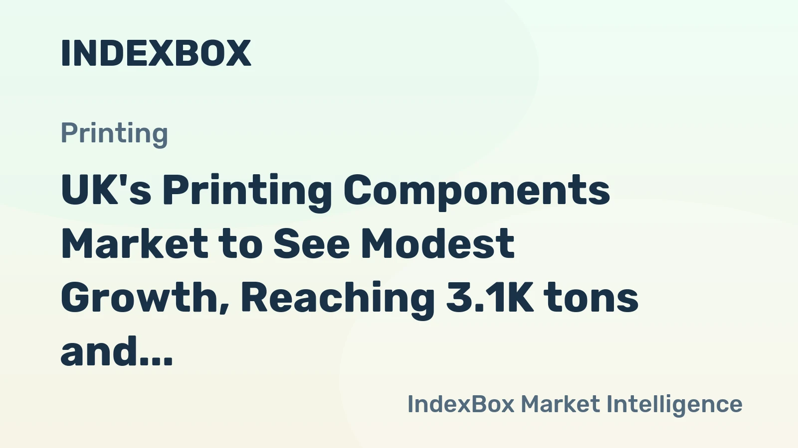 UK's Printing Components Market to See Modest Growth, Reaching 3.1K tons and $52M by 2035