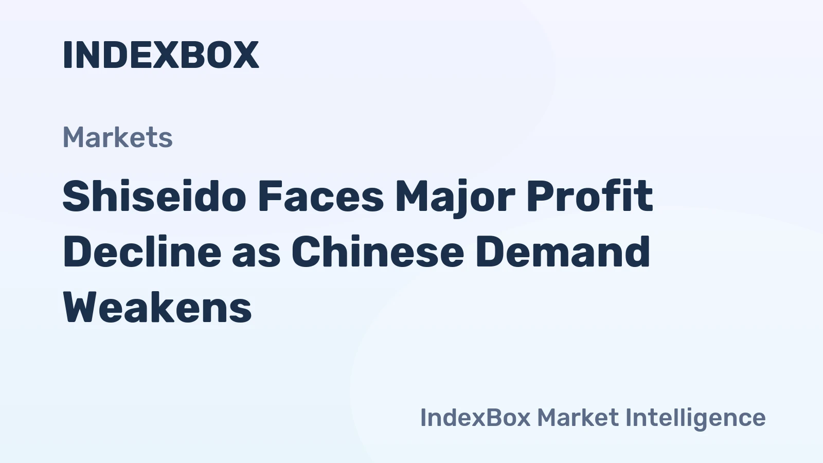 Shiseido Faces Major Profit Decline as Chinese Demand Weakens