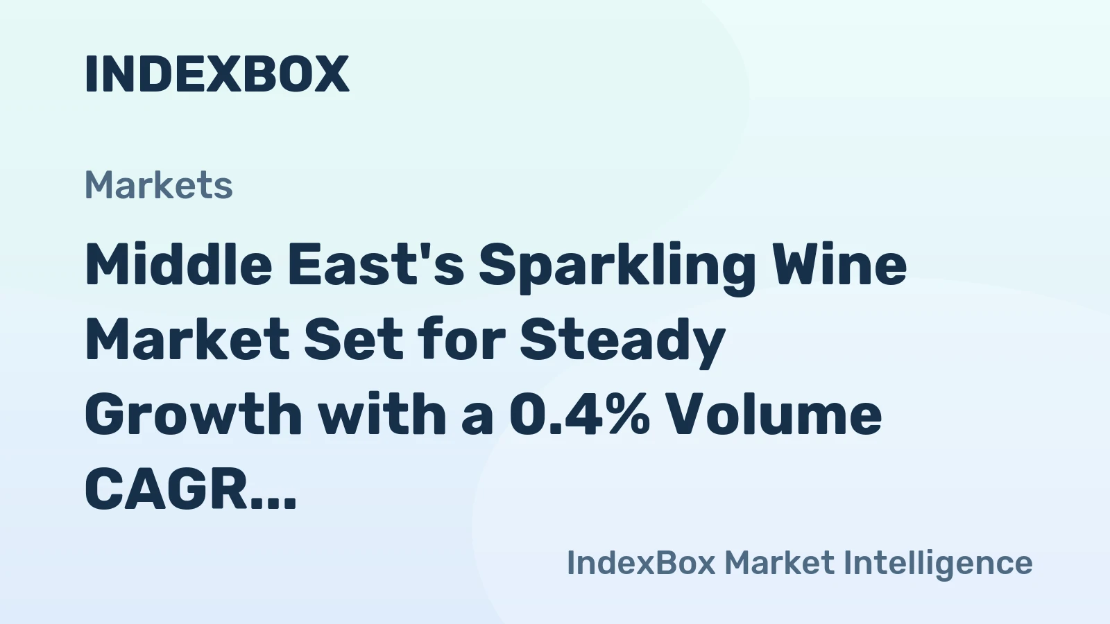Middle East's Sparkling Wine Market Set for Steady Growth with a 0.4% Volume CAGR Through 2035