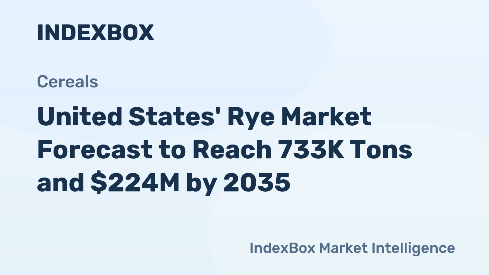 United States' Rye Market Forecast to Reach 733K Tons and $224M by 2035