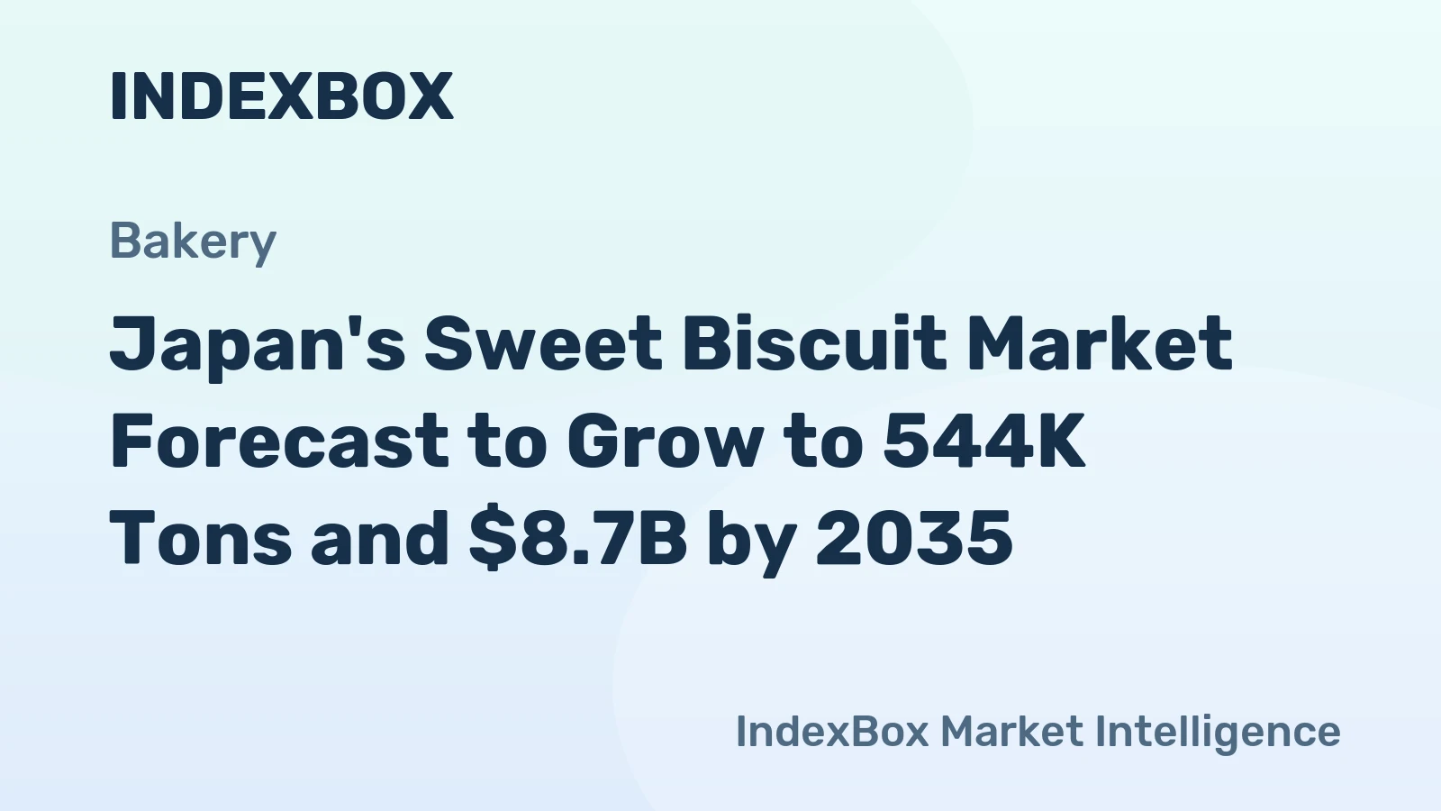 Japan's Sweet Biscuit Market Forecast to Grow to 544K Tons and $8.7B by 2035