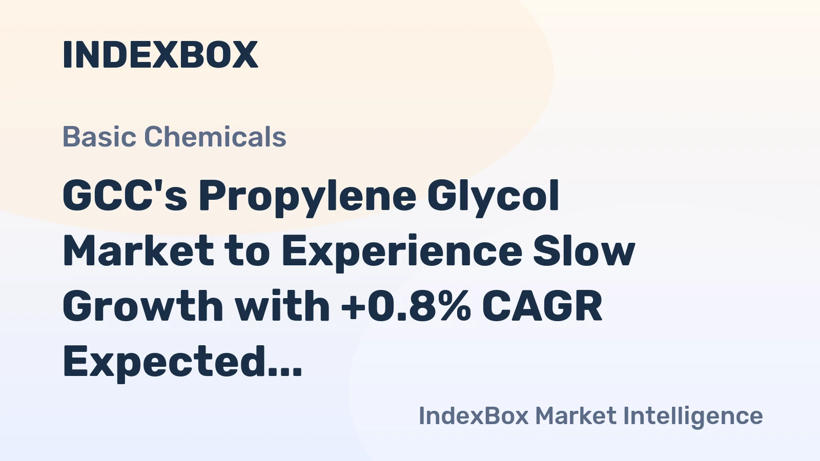 GCC's Propylene Glycol Market to Experience Slow Growth with +0.8% CAGR Expected from 2024 to 2035