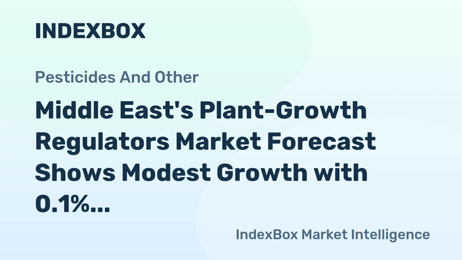 Middle East's Plant-Growth Regulators Market Forecast Shows Modest Growth with 0.1% Volume CAGR Through 2035
