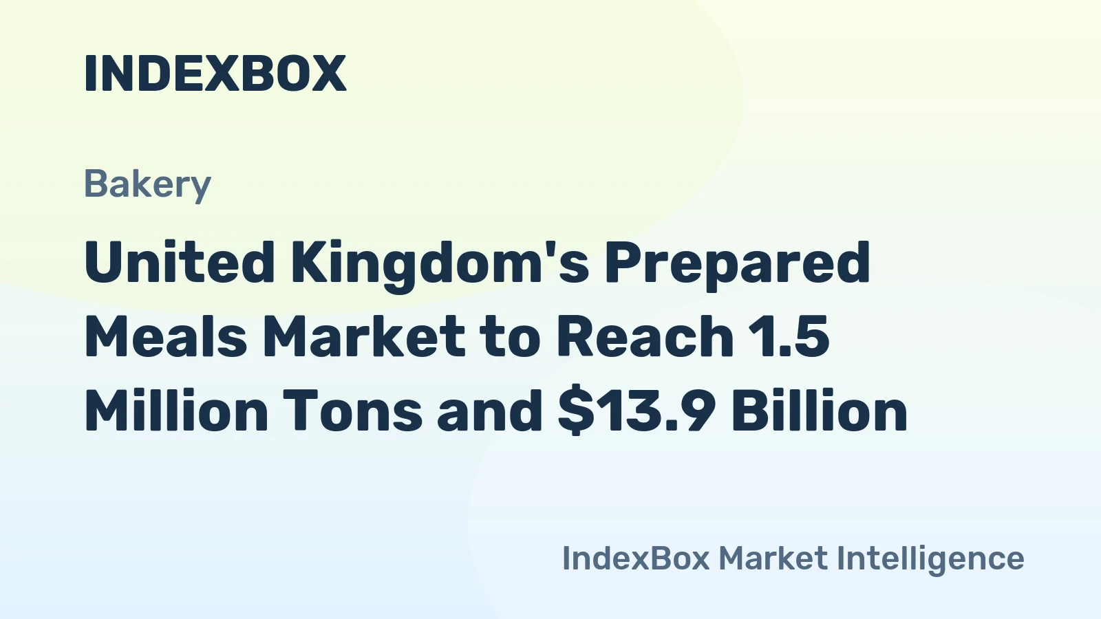 United Kingdom's Prepared Meals Market to Reach 1.5 Million Tons and $13.9 Billion
