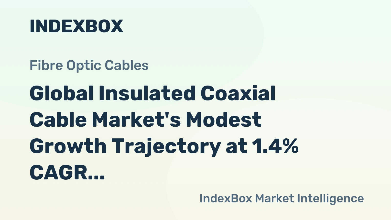 Global Insulated Coaxial Cable Market's Modest Growth Trajectory at 1.4% CAGR Through 2035