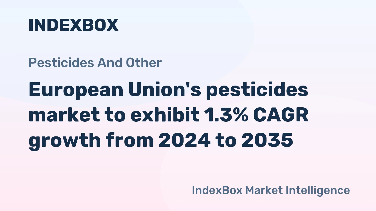 European Union's pesticides market to exhibit 1.3% CAGR growth from 2024 to 2035