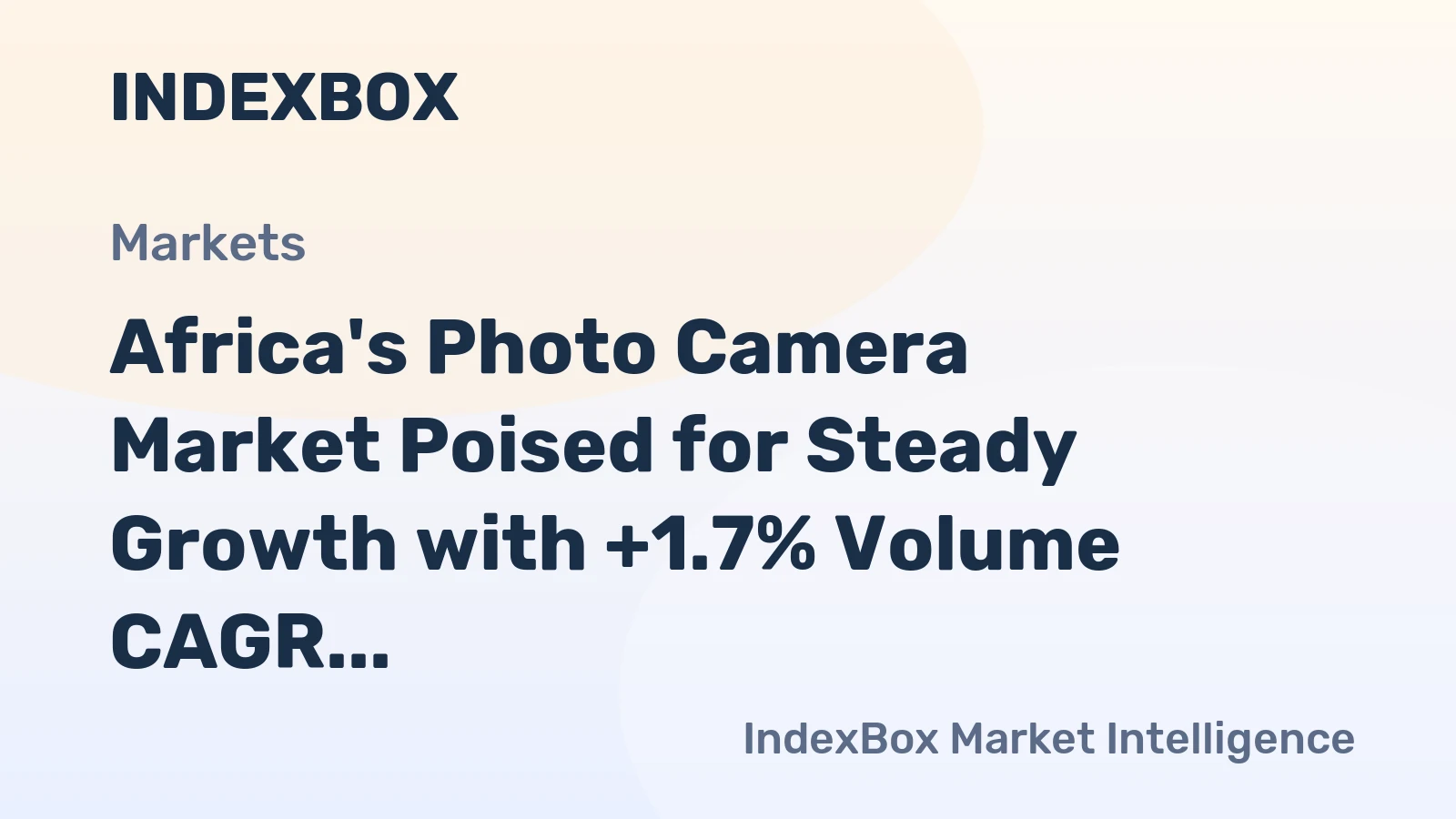 Africa's Photo Camera Market Poised for Steady Growth with +1.7% Volume CAGR Through 2035