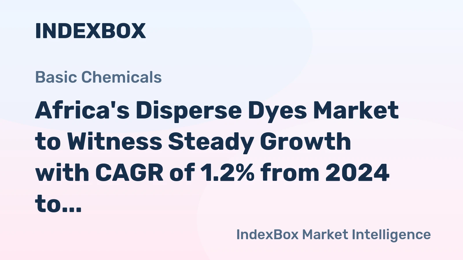 Africa's Disperse Dyes Market to Witness Steady Growth with CAGR of 1.2% from 2024 to 2035