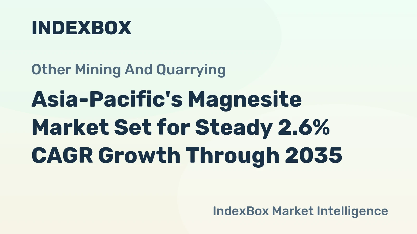 Asia-Pacific's Magnesite Market Set for Steady 2.6% CAGR Growth Through 2035