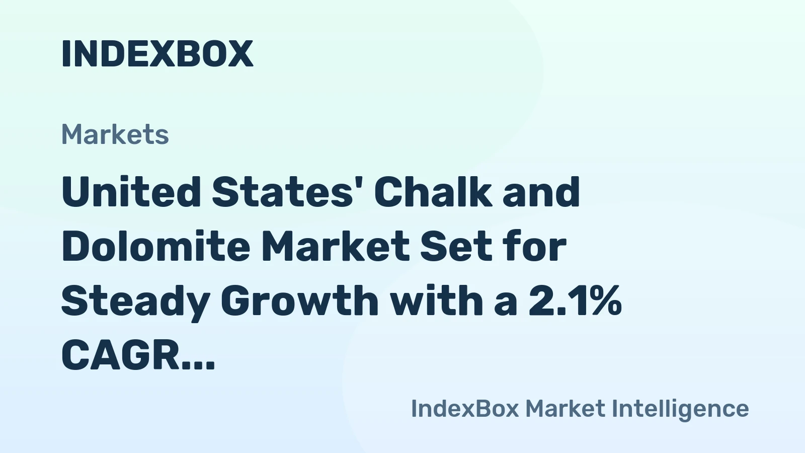 United States' Chalk and Dolomite Market Set for Steady Growth with a 2.1% CAGR Through 2035