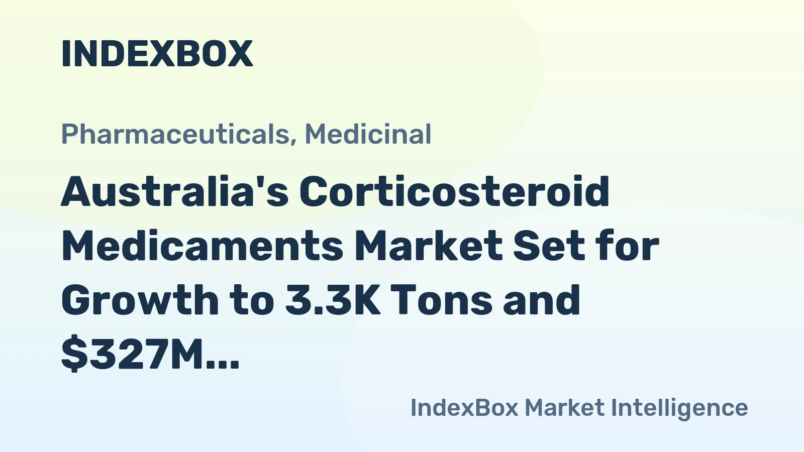 Australia's Corticosteroid Medicaments Market Set for Growth to 3.3K Tons and $327M